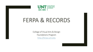 FERPA CVAD Foundations Program | PPT