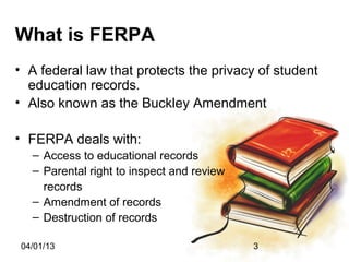 Dr. William Allan Kritsonis - FERPA PPT. | PPT | Law