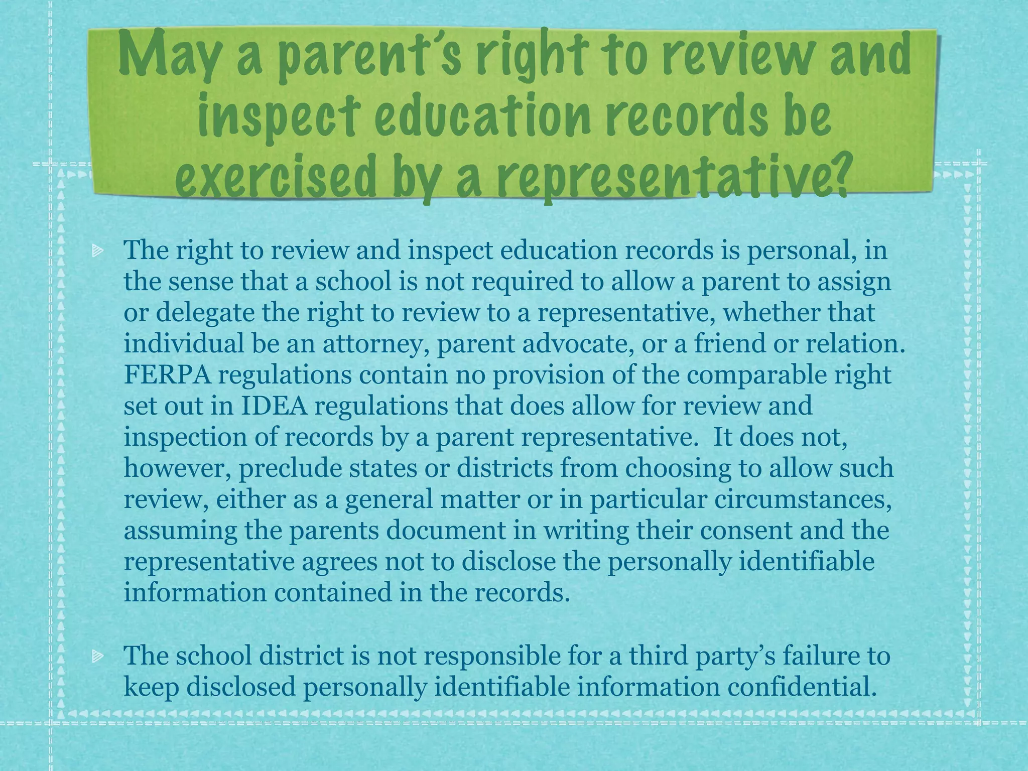 Confidentiality FERPA Training | PDF