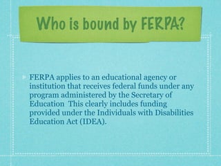 Confidentiality FERPA Training | PDF