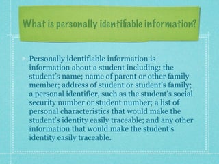 Confidentiality FERPA Training | PDF