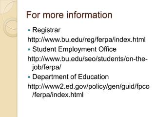 FERPA Training | PPTX