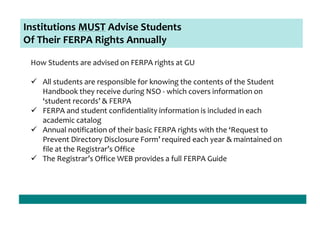 FERPA tutorial | PPT