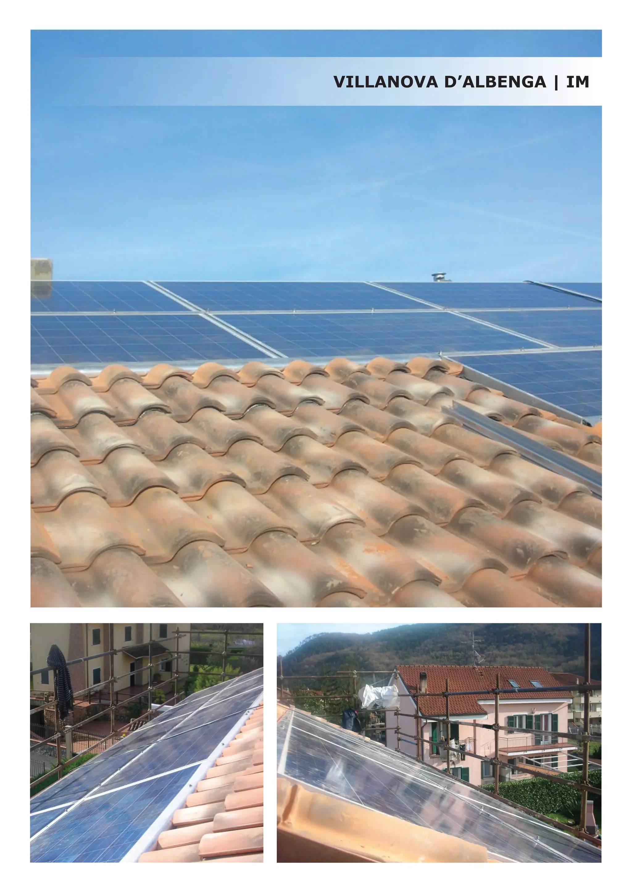 Impianto fotovoltaico a Villanova d'Albenga realizzato su edificio privato - Ferraloro Energia | PDF