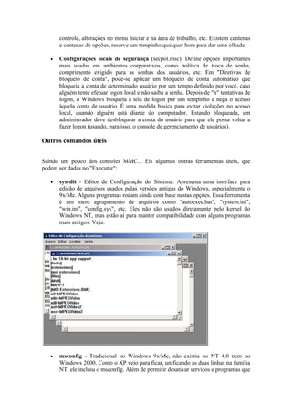 Ferramentas avançadas do windows e como usar elas | PDF