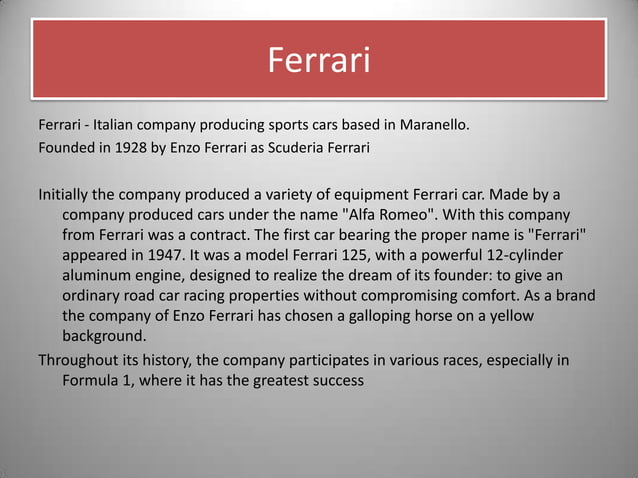 Ferrari | PPT
