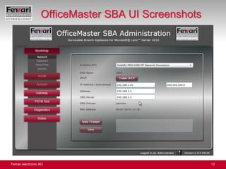 Session 2: Johann Deutinger (SBA, Lync) | PPT