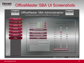Session 2: Johann Deutinger (SBA, Lync) | PPT