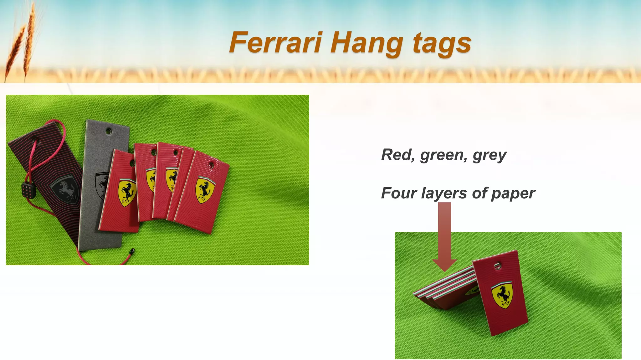 Ferrari hang tags | PPT