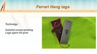 Ferrari hang tags | PPT