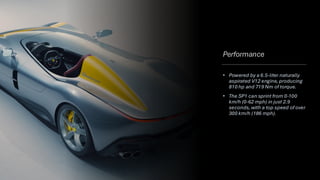 A really stunning car, The Ferrari Monza SP1 | PDF