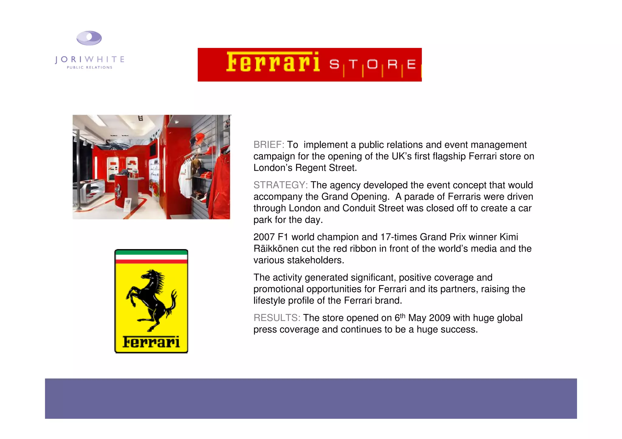 Ferrari Store case study | PDF