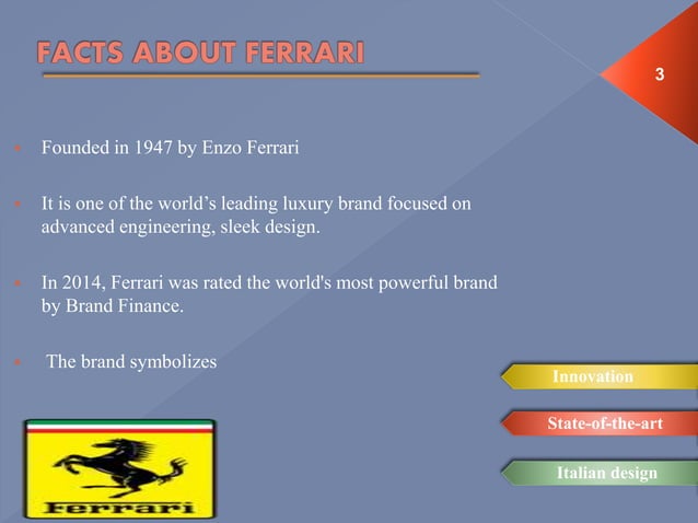 Ferrari strategic management | PPTX | Automotive Industry | Industries