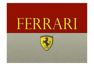Ferrari Strategy Plan | PDF