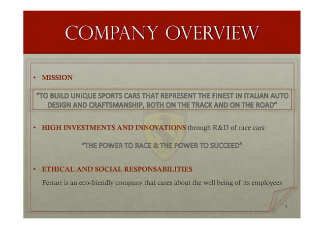 Ferrari Strategy Plan | PDF | Automotive Industry | Industries