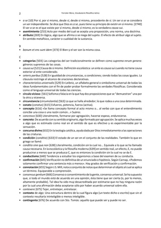 Ferrater, Vocabulario filosófico latino | PDF