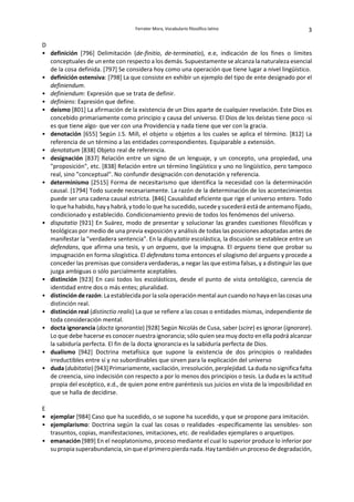 Ferrater, Vocabulario filosófico latino | PDF