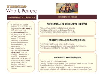 CORPORATE STRATEGY FERRERO | PPTX