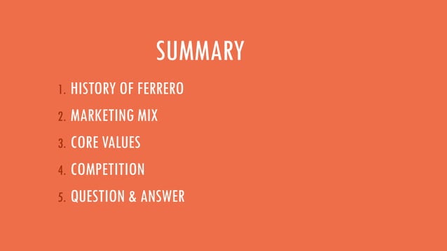 Ferrero Mini Case Study | PPT