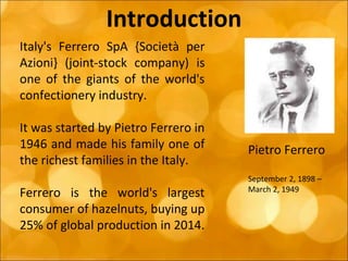 Ferrero rocher company profile online