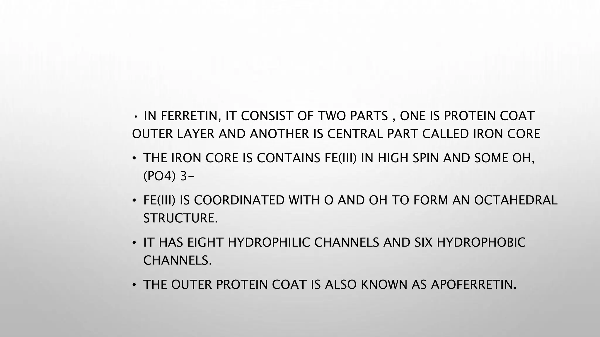 Ferretin bio inorganic iron sulphur protein notes.pptx