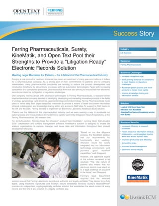 Ferring Pharmaceuticals And Open Text | PDF