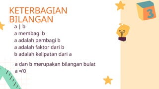 Keterbagian Bilangan Modulo, Teori Bilangan | PPT