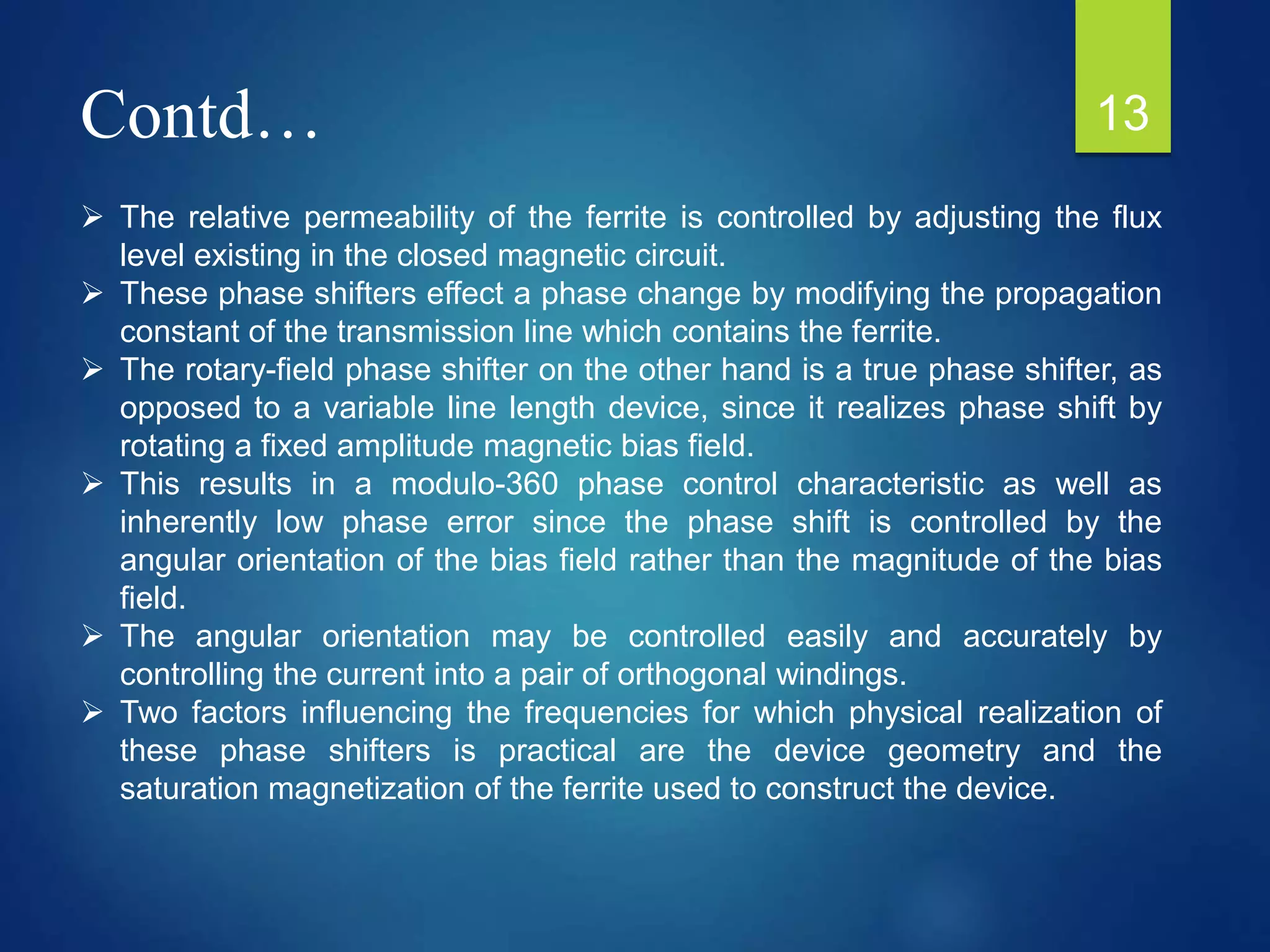 Ferrite phase shifter | PPTX