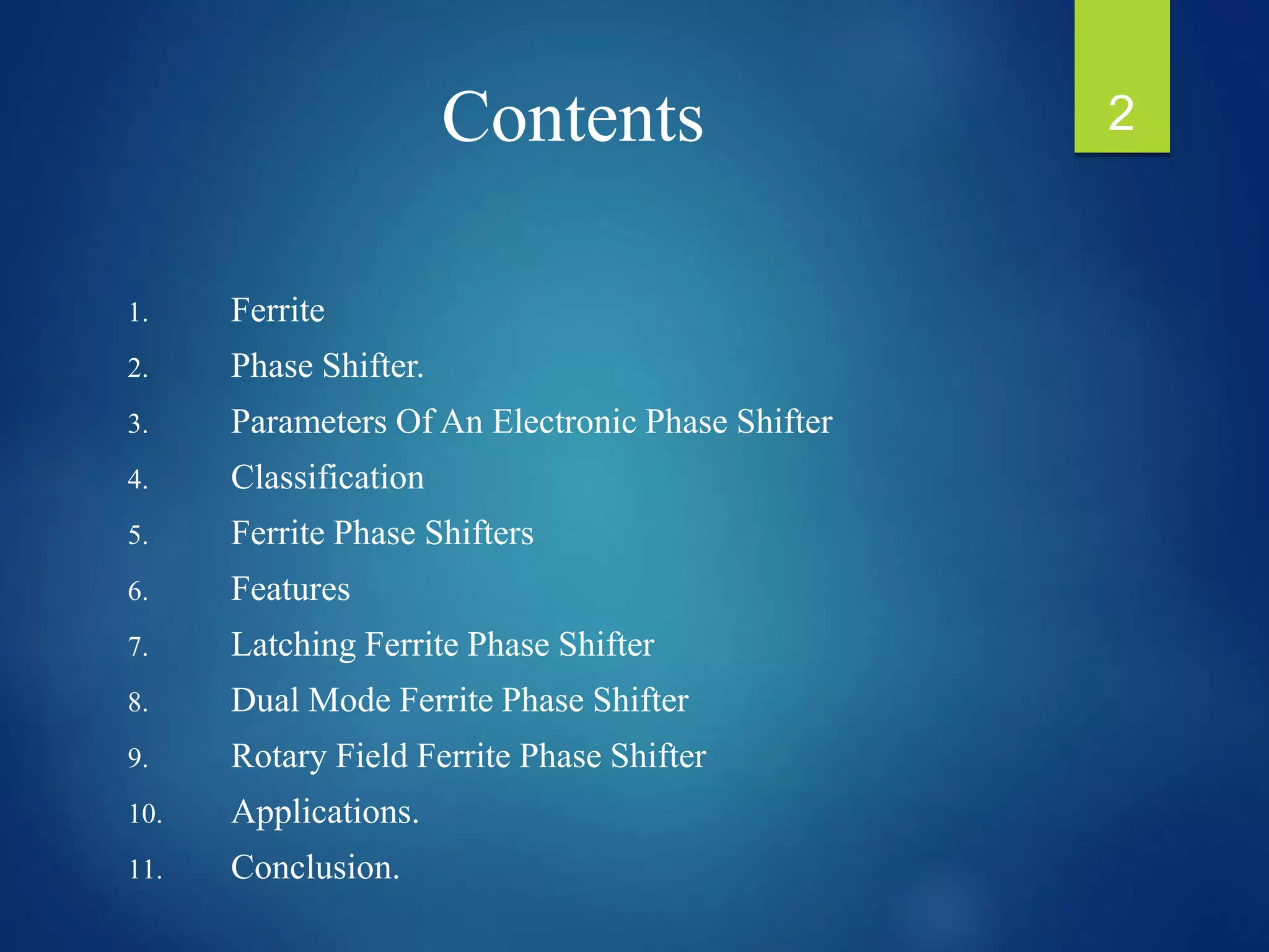 Ferrite phase shifter | PPTX