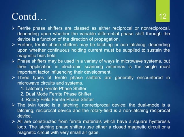 Ferrite phase shifter | PPTX