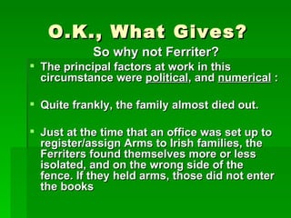 Ferriter family arms | PPT