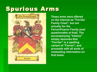 Ferriter family arms | PPT