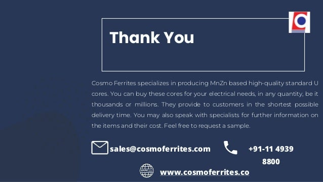 Ferrite U Cores: Significance, Properties, Applications & Sizes | PPTX