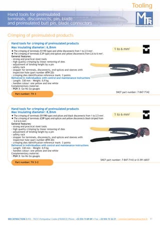 Mecatraction - Railway Connections, Crimps & Crimping Tools | PDF
