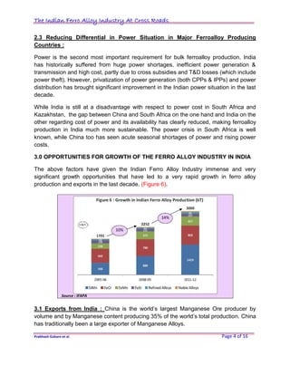 The Indian Ferroalloy Industry At Cross Roads | PDF