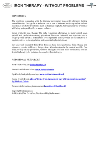 FerroCare Division White paper on Iron Therapy | PDF