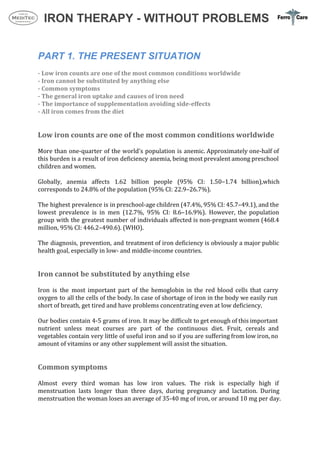 FerroCare Division White paper on Iron Therapy | PDF