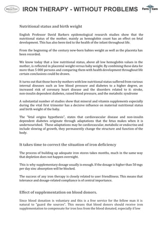 FerroCare Division White paper on Iron Therapy | PDF