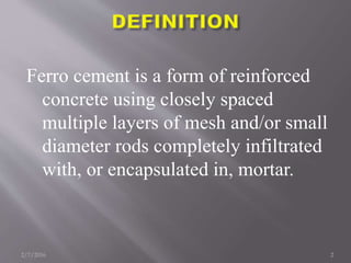 Ferrocement 131125063706-phpapp01 | PPTX