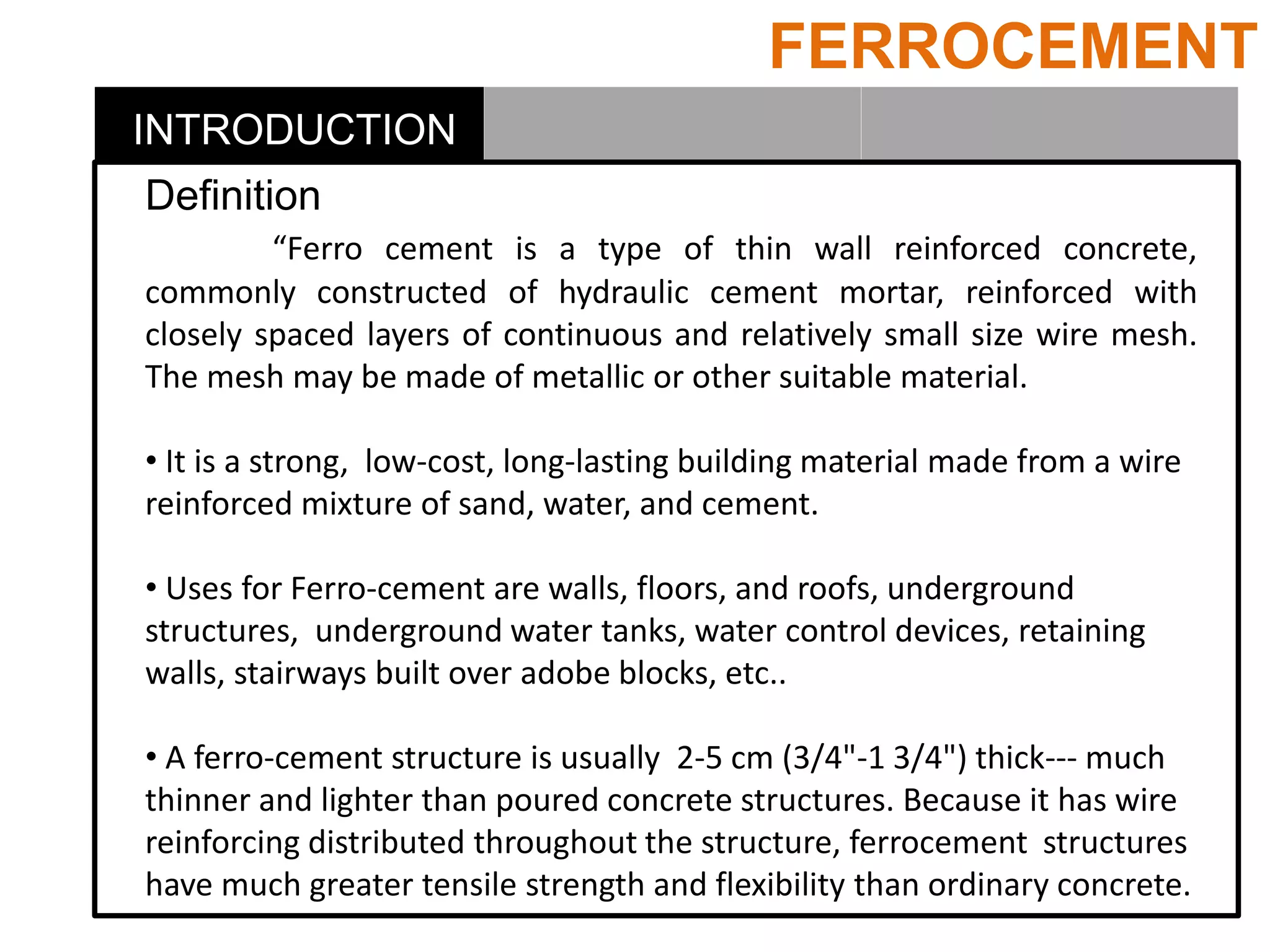 Ferrocement | PPTX