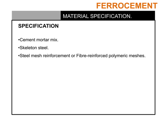 Ferrocement | PPTX | Geology | Science