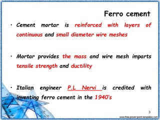 Ferro cement by Dr.Vinay Kumar B M | PDF