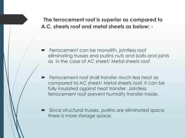 Ferrocement roof | PPTX