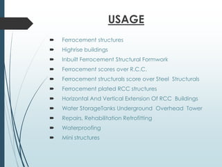 Ferrocement roof | PPTX