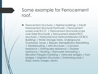 Ferrocement roof | PPTX