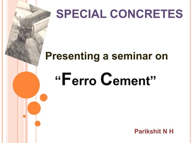 Ferrocement | PPTX | Geology | Science