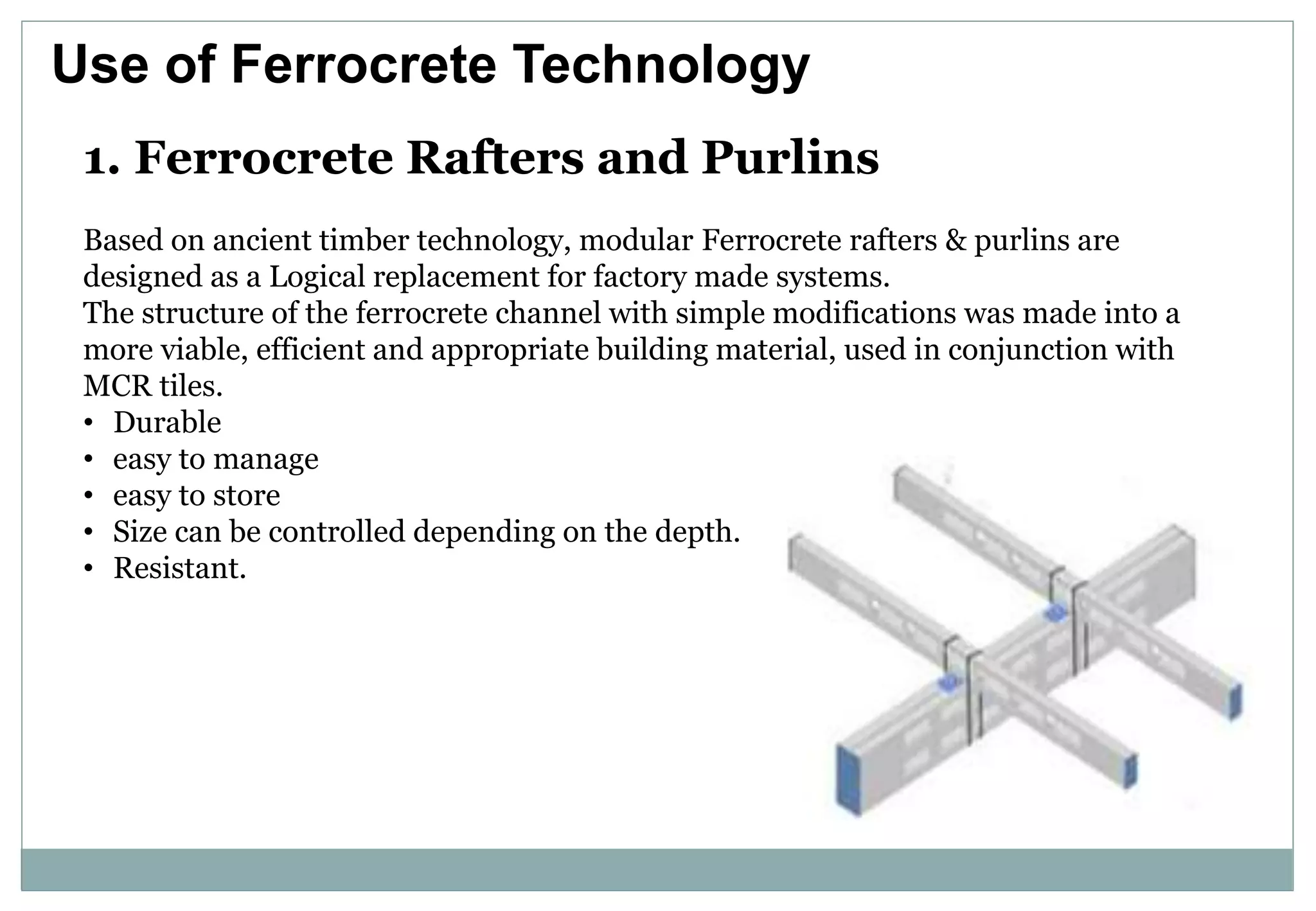 FERROCRETE - MATERIAL AND CONSTRUCTION METHODS | PPTX