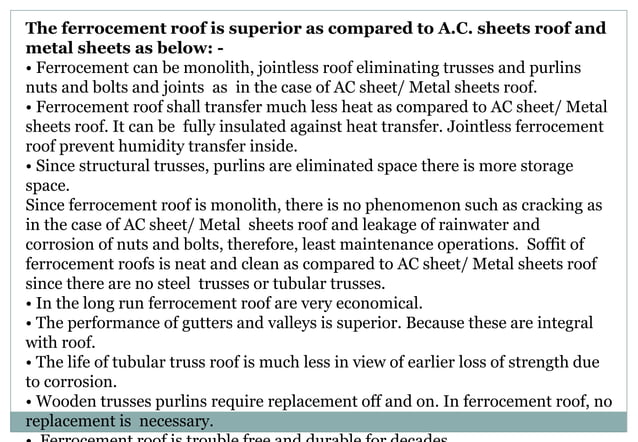 FERROCRETE - MATERIAL AND CONSTRUCTION METHODS | PPTX | Civil ...