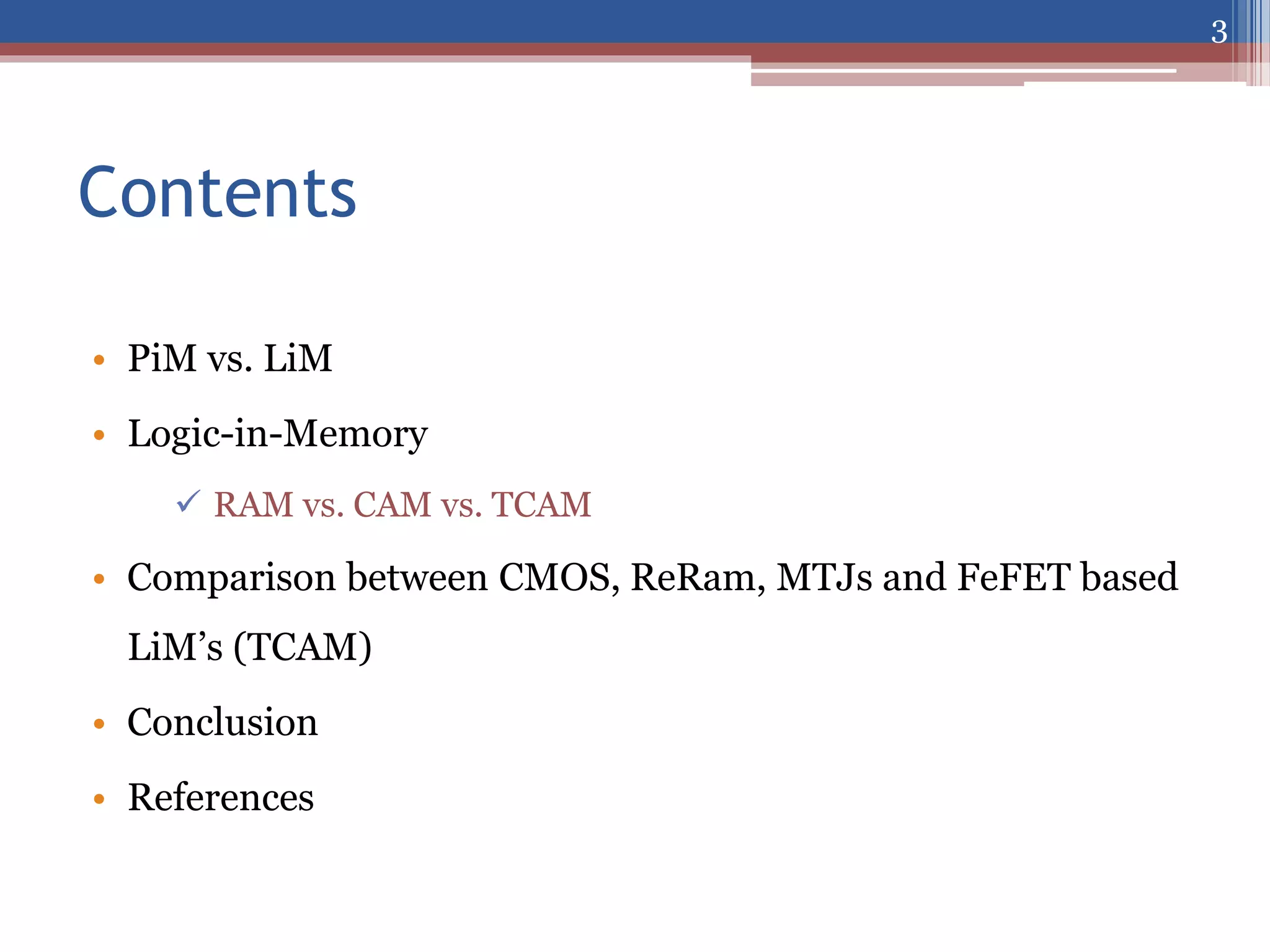 Ferroelectric FET's based Non-Volatile Logic-in-memory Circuits | PPTX