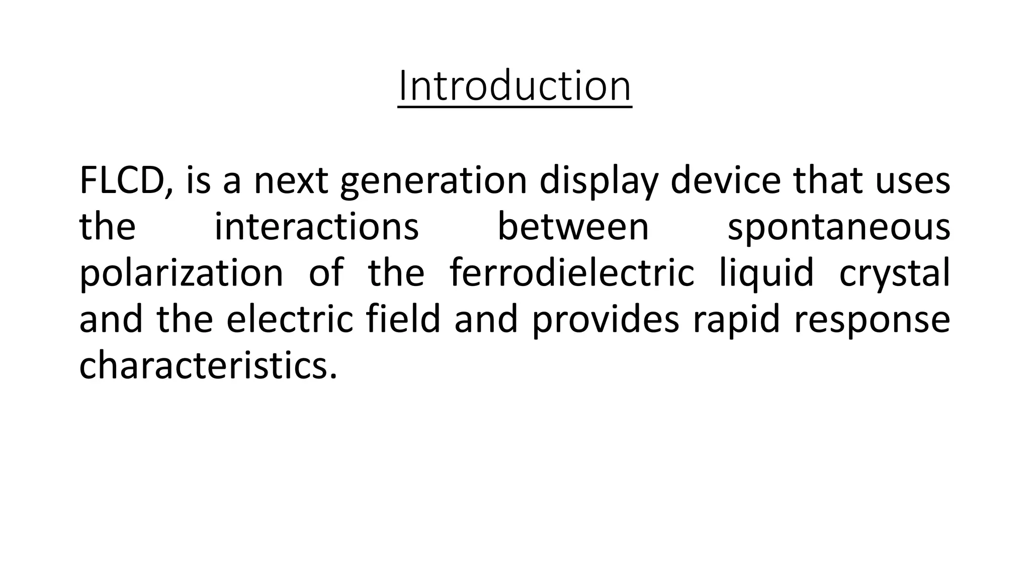 Ferroelectric Liquid Crystal Displays | FLCD | PDF